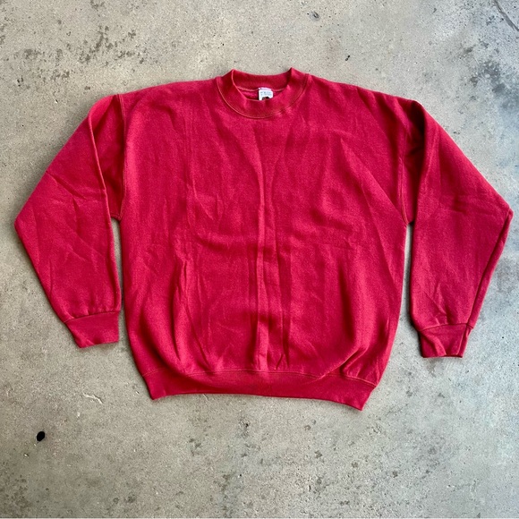 Fruit of the Loom | Sweaters | Vintage Fruit Of The Loom Red Wine ...